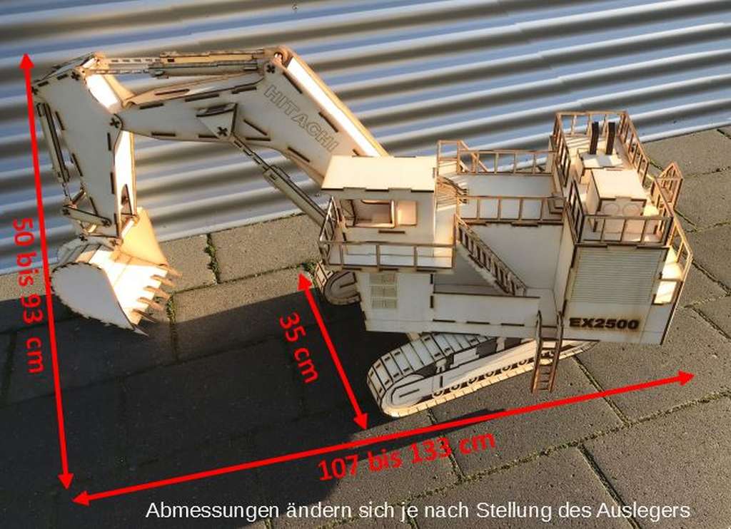 CWWH-Onlineshop - Hitaci EX 2500-6 Miningbagger als Laser Cut ...